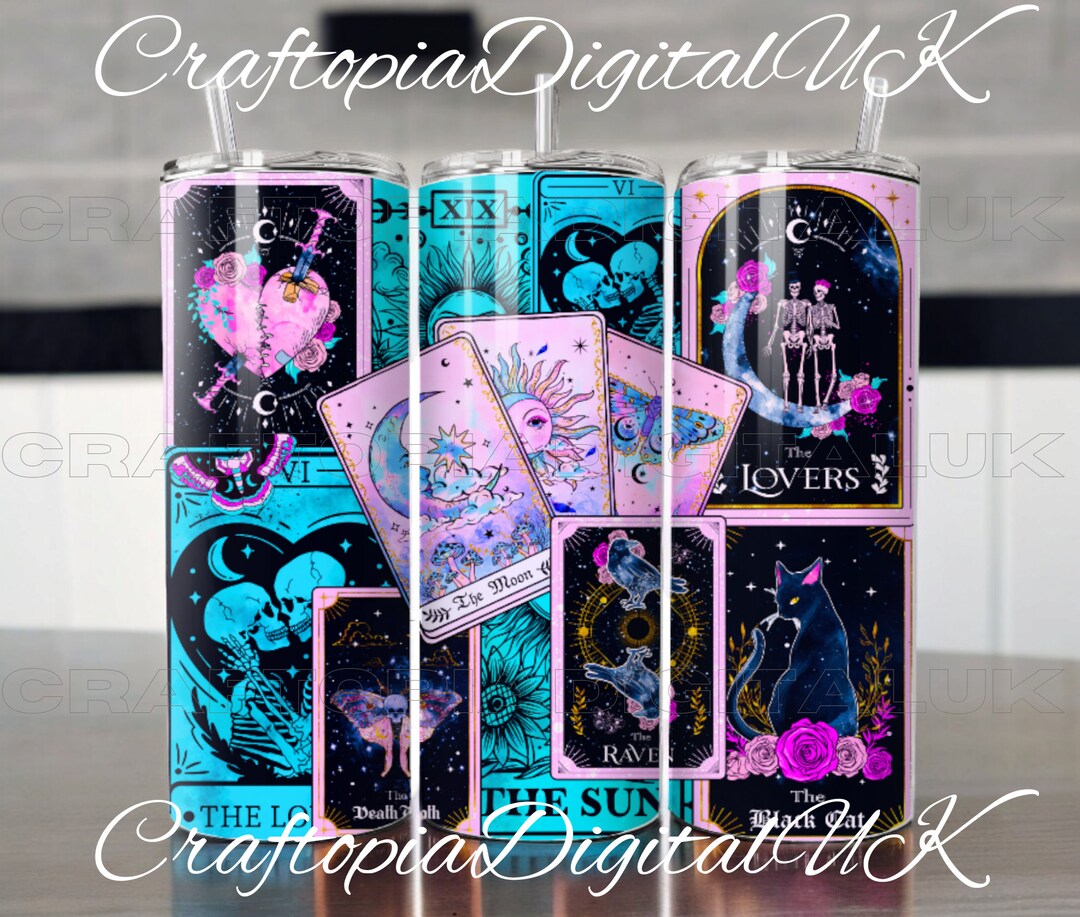 DIGITAL - 20oz Tarot Card Tumbler Wrap PNG - Etsy