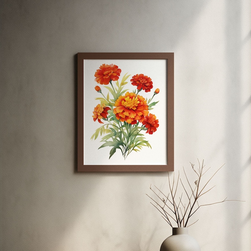 Framed Picture Marigold - Etsy