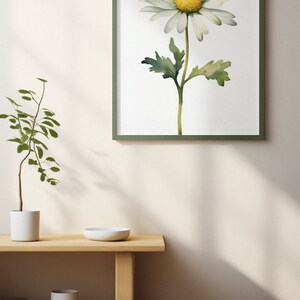 Daisy Poster Flower Watercolour, Wall Art Poster, Home Decor, Floral ...