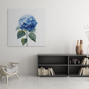 Blue Hydrangea Poster Watercolour, Wall Art Poster, Home Decor, Floral ...