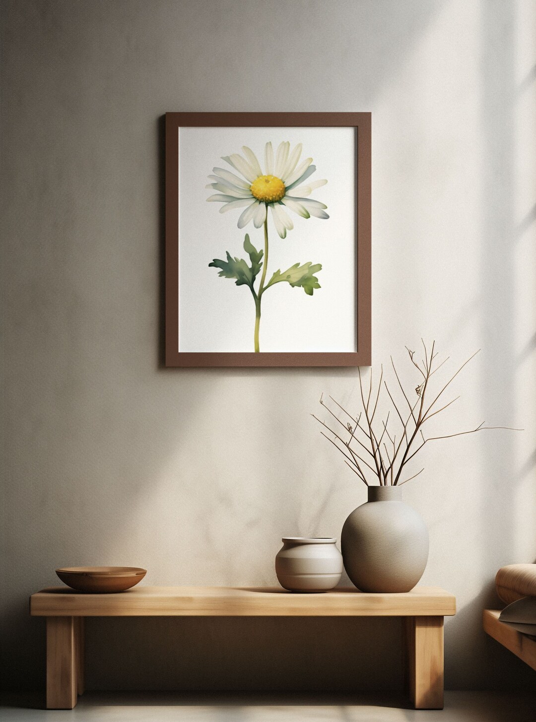 Daisy Poster Flower Watercolour, Wall Art Poster, Home Decor, Floral ...