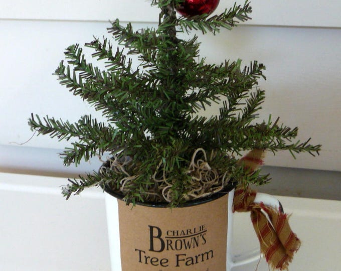 Primitive Christmas Tree Charlie Brown Tree Decoration - Etsy