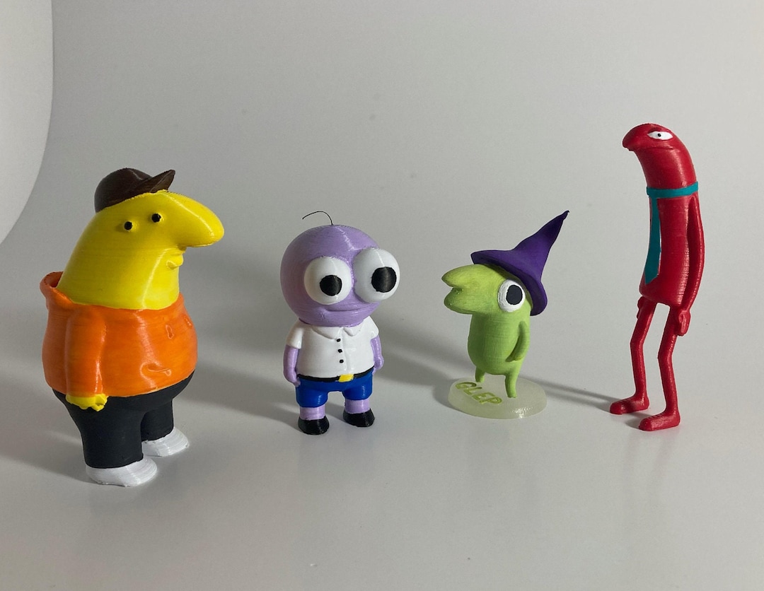 Smiling Friends Figurines I 3d Printed I Adult Swim I Figures Keychain ...