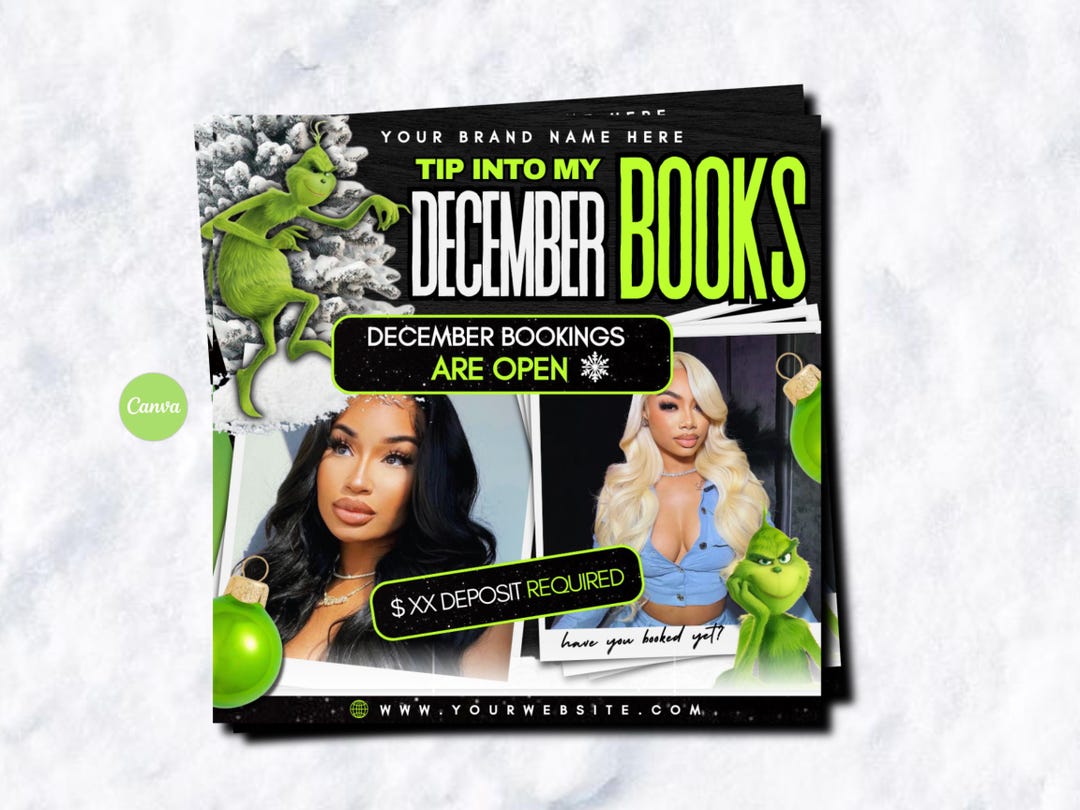 December Flyer, Booking Flyer - Etsy