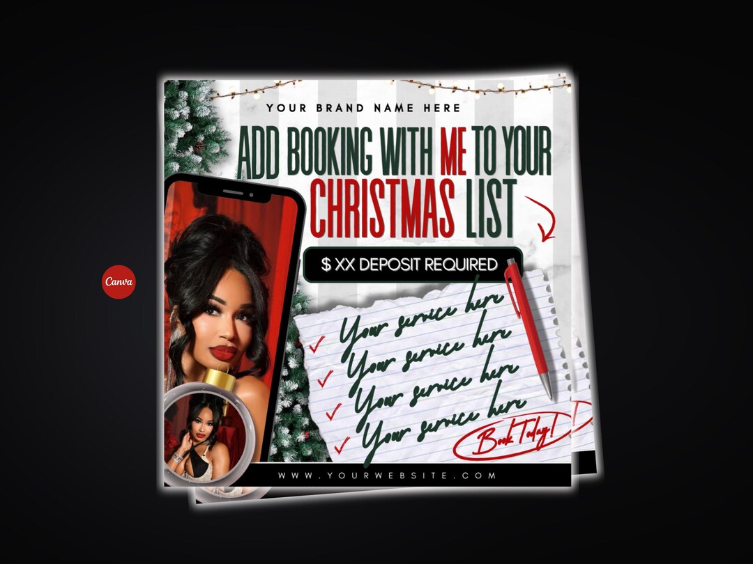 December Flyer, Booking Flyer - Etsy