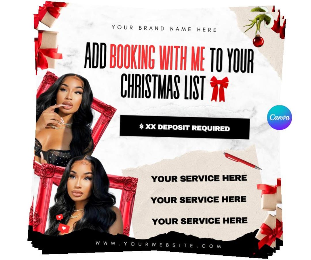 December Booking Flyer, Christmas Flyer, Booking Flyer, Books Open ...