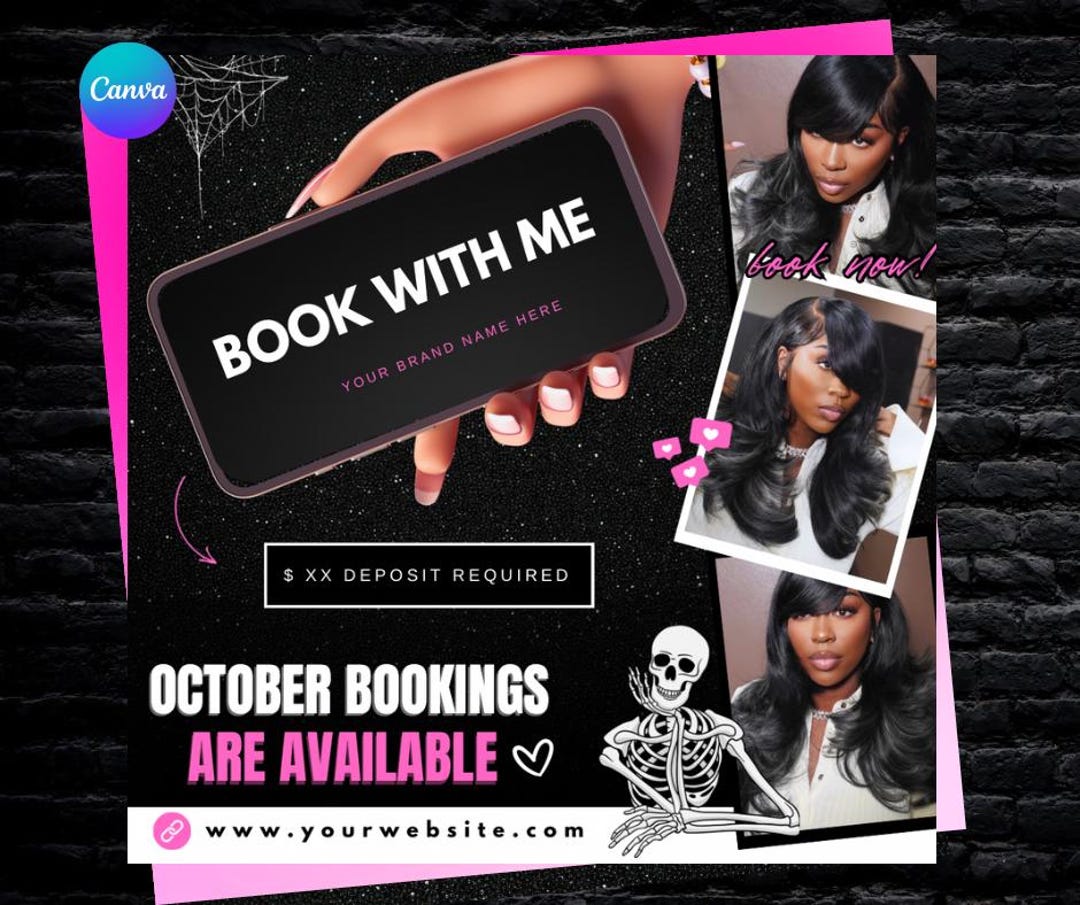 October Booking Flyer, Halloween Flyer, Booking Flyer, Books Open ...