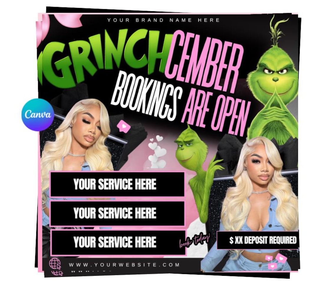 December Booking Flyer, Christmas Flyer, Booking Flyer, Books Open ...