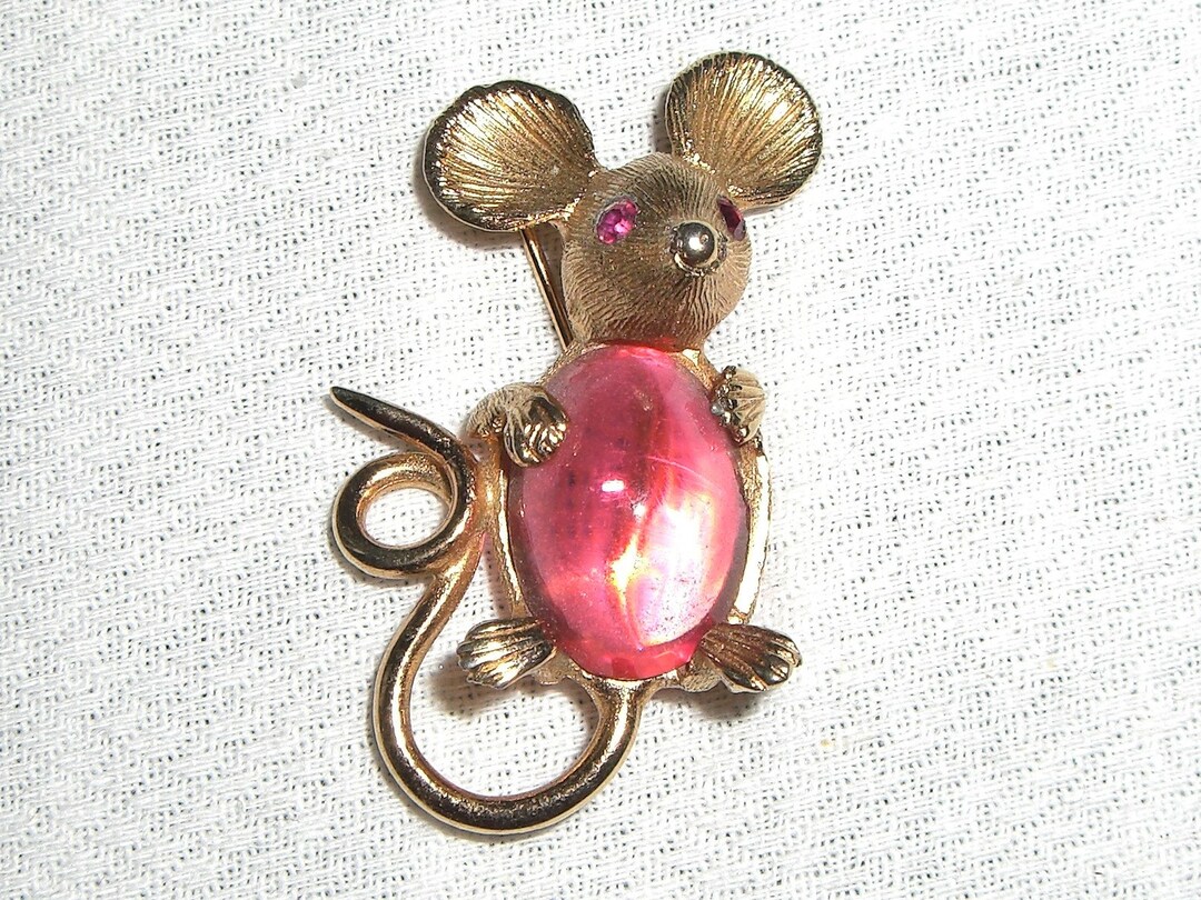 Vintage NAPIER JELLY BELLY Mouse Brooch/pin - Etsy