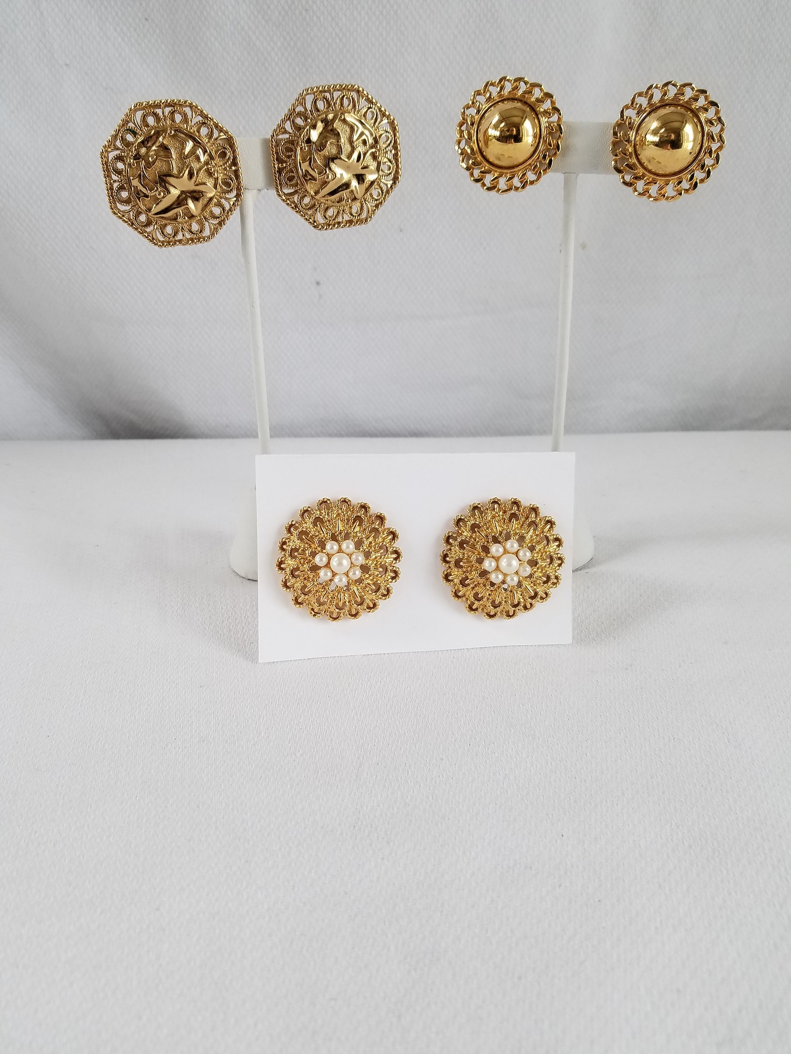 Vintage AVON STATEMENT Clip on Earring Collection of 3 Pair - Etsy
