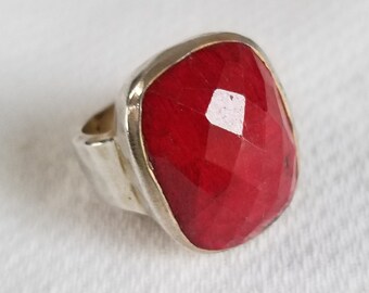 Raw Ruby Ring - Etsy