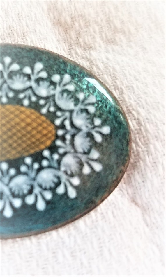 Vintage WIEN AUSTRIA Enamel on Copper PIN - Gem