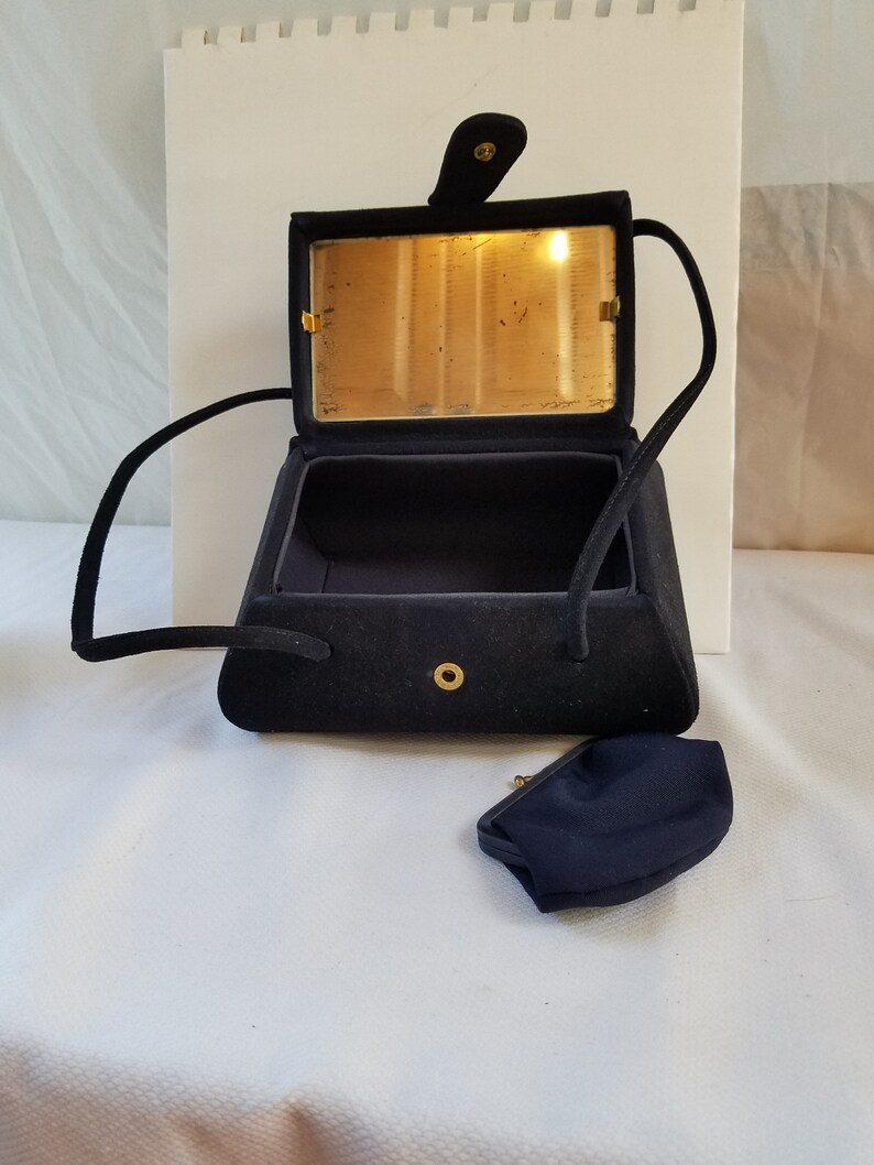 1940's-1950's Top Handle BLACK BOX PURSE - Etsy