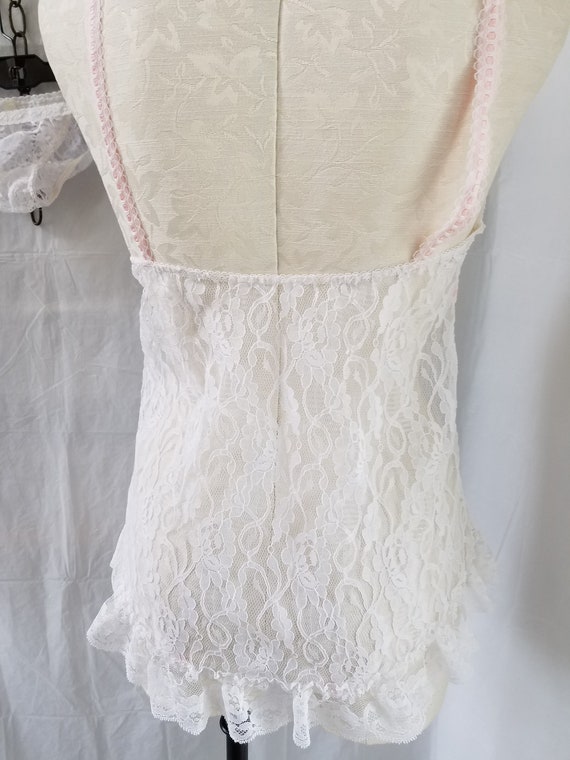 Vintage White Lace WEDDING CAMI SET - Gem