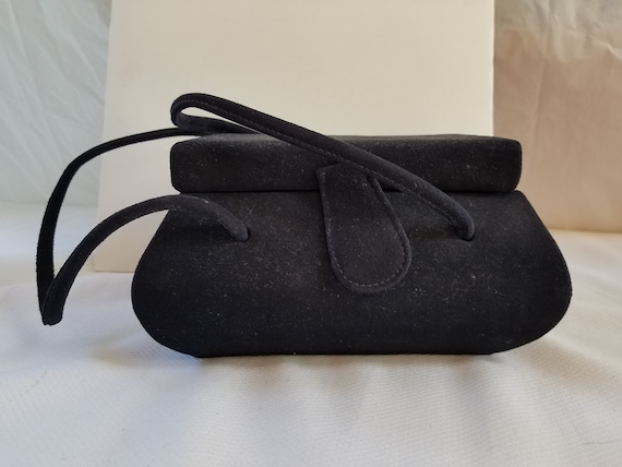 1940's-1950's Top Handle BLACK BOX PURSE - Gem