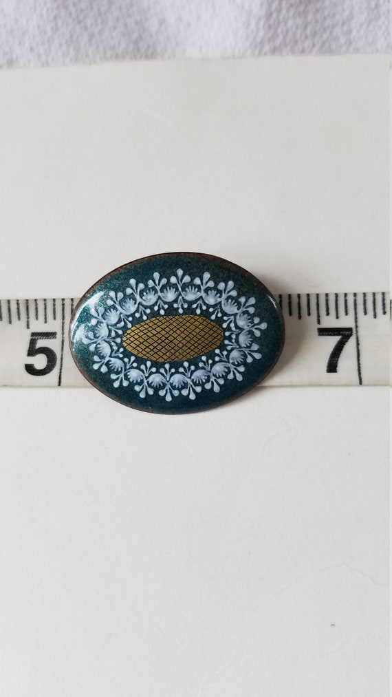 Vintage WIEN AUSTRIA Enamel on Copper PIN - Gem