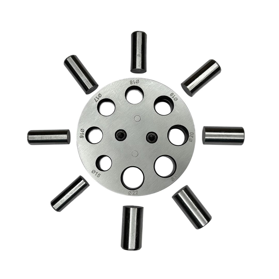 Round Disc Cutter Set With 8 Punches - Sizes From 15mm to 22mm Diameter ...