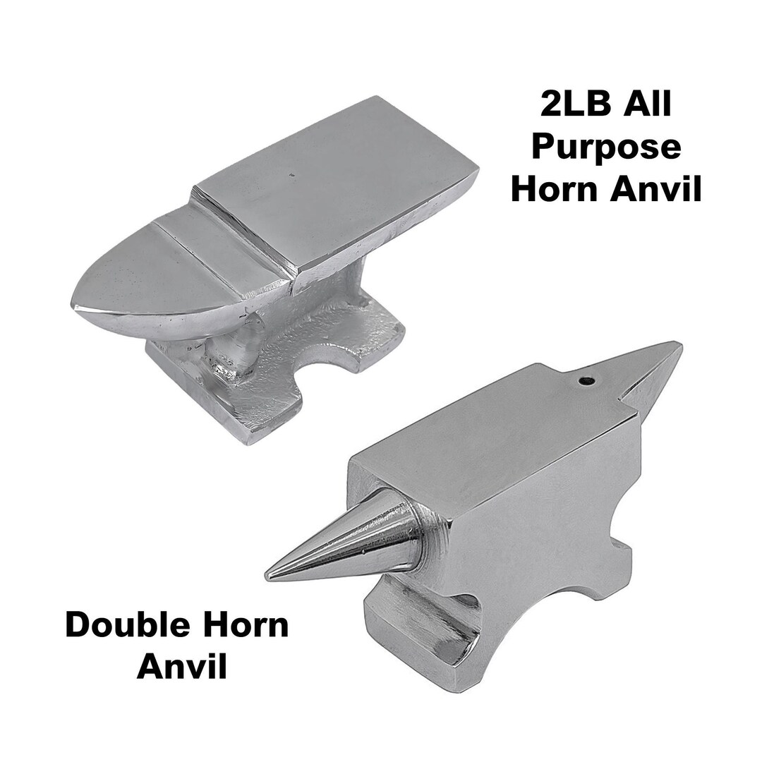 2 Set Steel Anvils With Horns - Jewelry Making Bench Tool Mini Forming ...