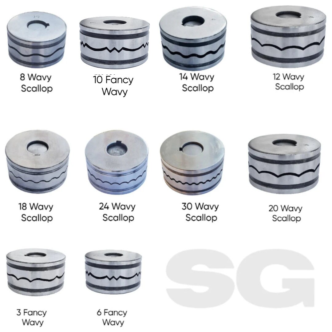 Jewelry Bangle Dapping Die Fancy Wavy & Wavy Scallop Pattern Bracelet ...