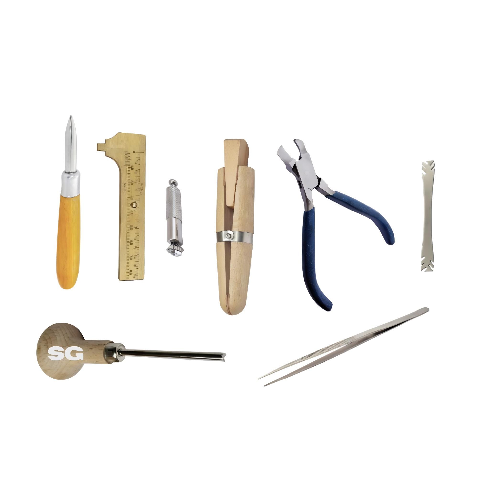 8pcs Stone Setting Tool Kit Zipper Storage Case for Jewelry Making ...