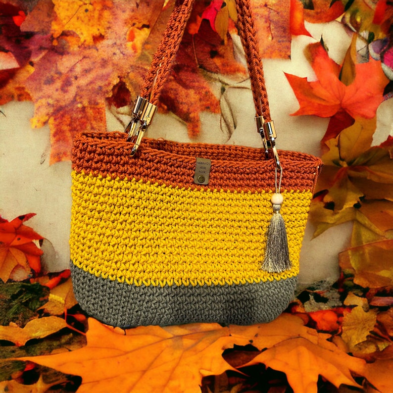 Crocheted Macrame Cord Bag - Etsy
