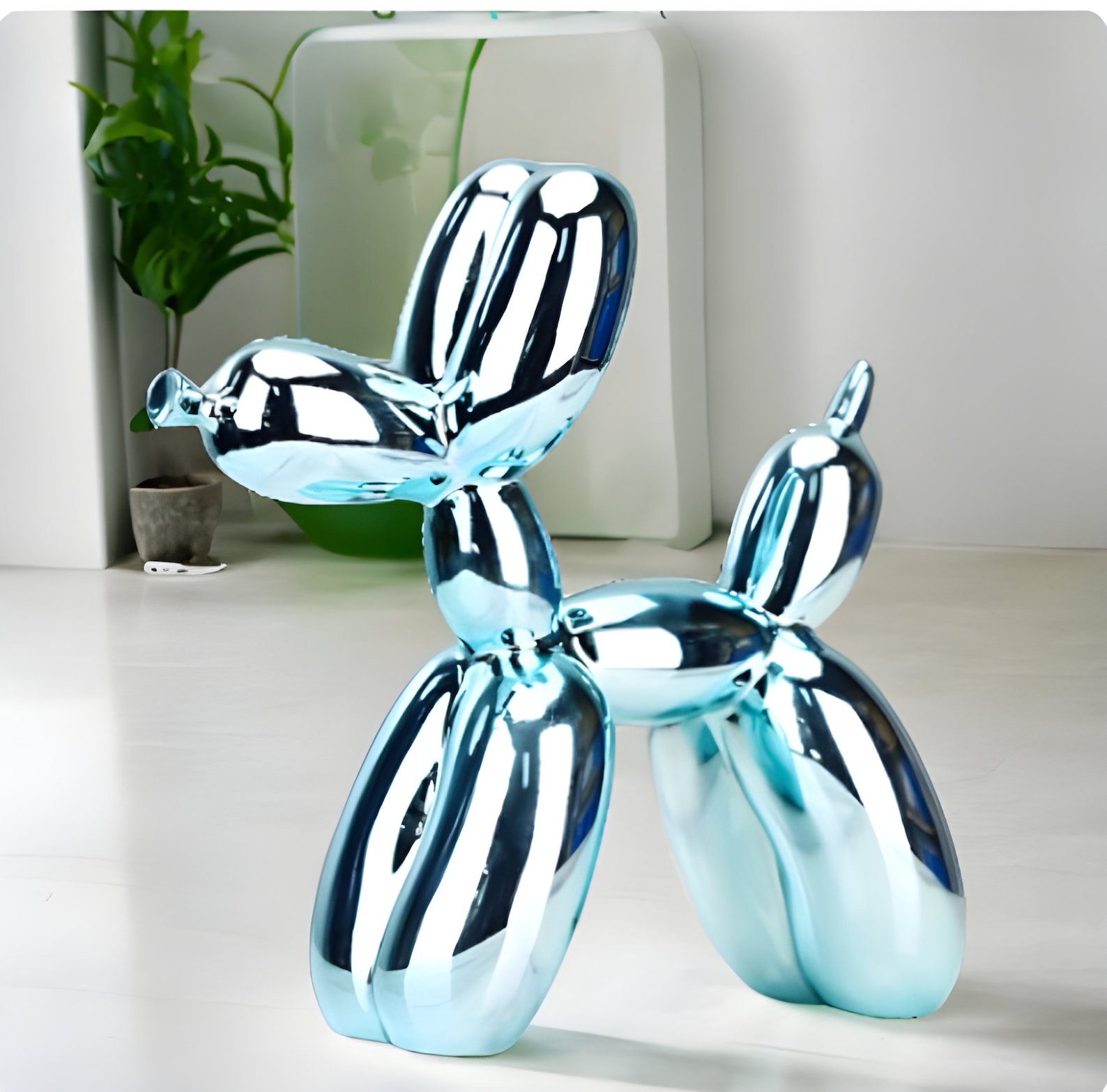 Gold Resin Balloon Dog Desk Sculpture, Metallic Desk Décor, Glossy Desk ...