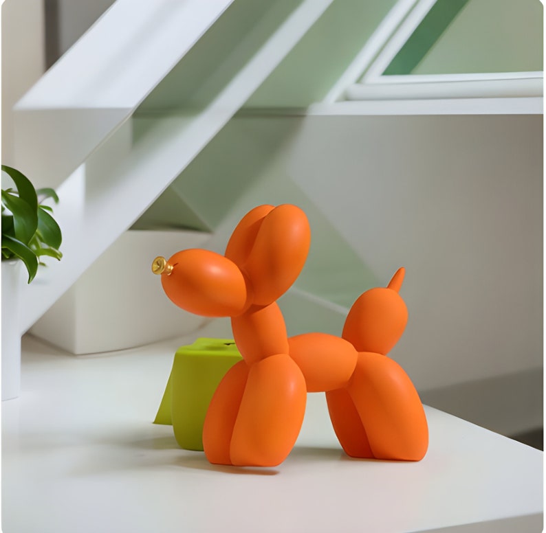 Pink Resin Balloon Dog Desk Sculpture, Matte Desk Décor, Colourful Desk ...