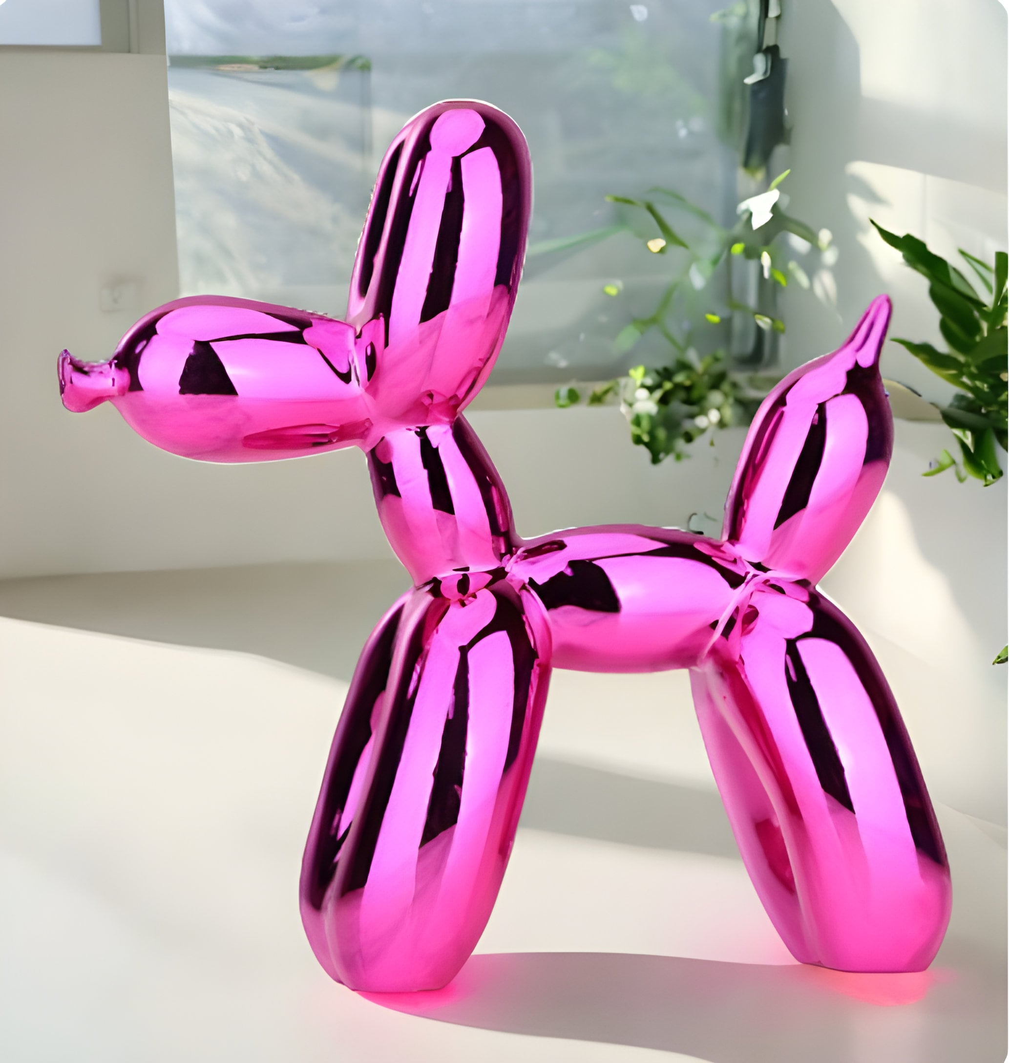 Green Resin Balloon Dog Desk Sculpture, Metallic Desk Décor, Glossy ...