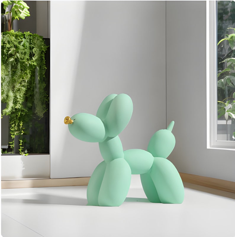 Pink Resin Balloon Dog Desk Sculpture, Matte Desk Décor, Colourful Desk ...