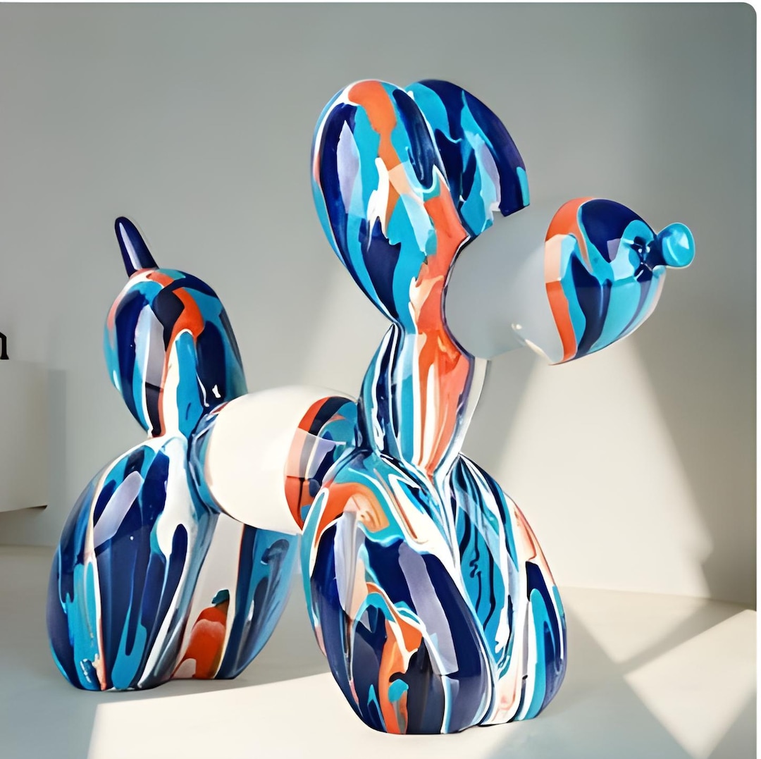 Resin Balloon Dog Desk Sculpture, Animal Desk Décor, Glossy Desk Décor ...