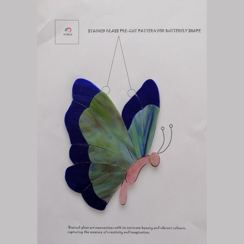 DIY Stained Glass Butterfly Suncatcher Kit - Precut Glass for Beginners ...