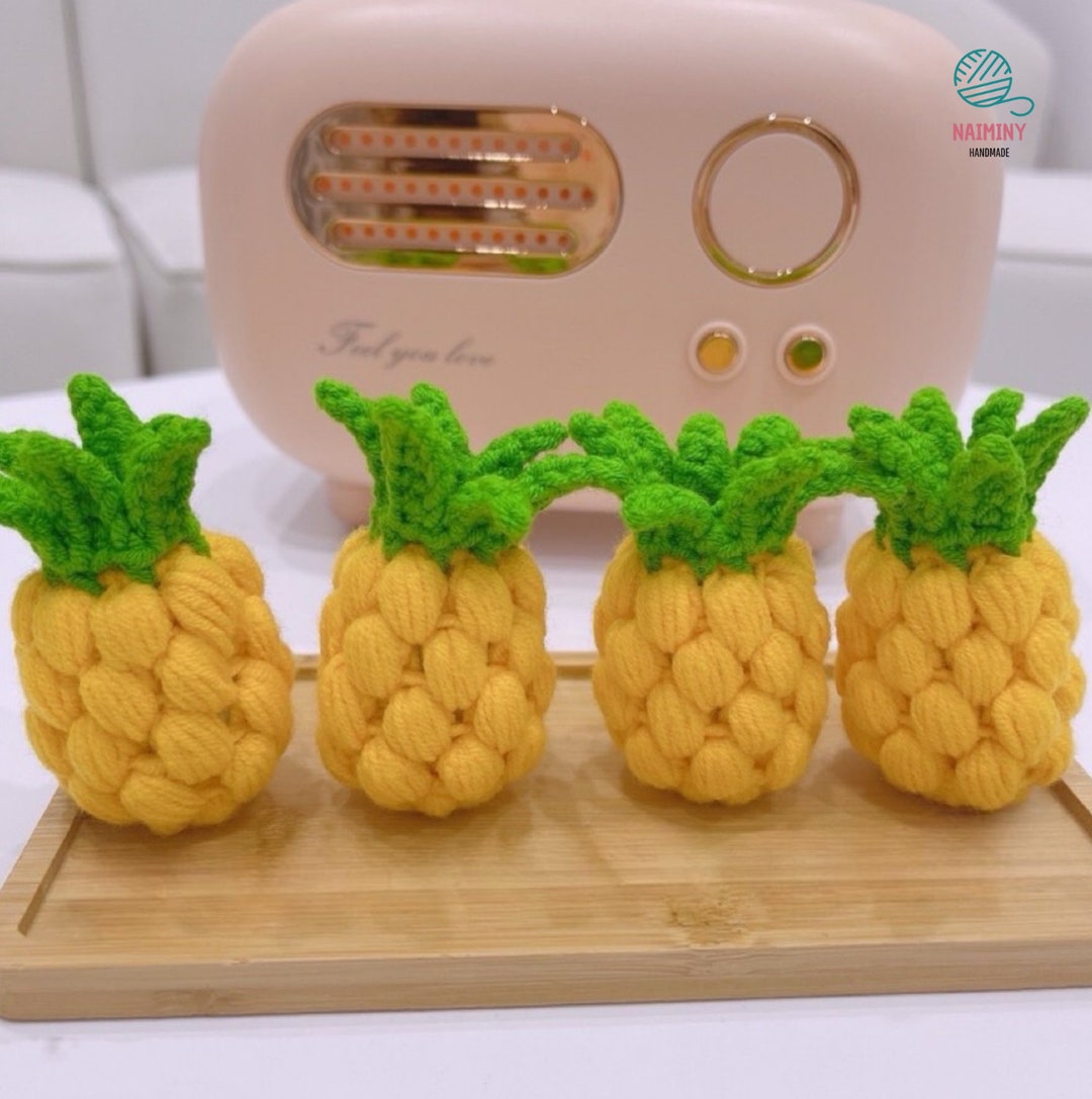 Low Sew Pineapple Crochet Pattern, Beginners Amigurumi Fruit, Crochet ...