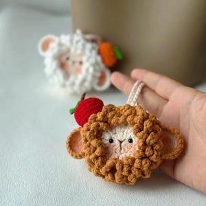 Sheep Bag Charm Crochet PDF Pattern, How to Crochet Face Sheep ...