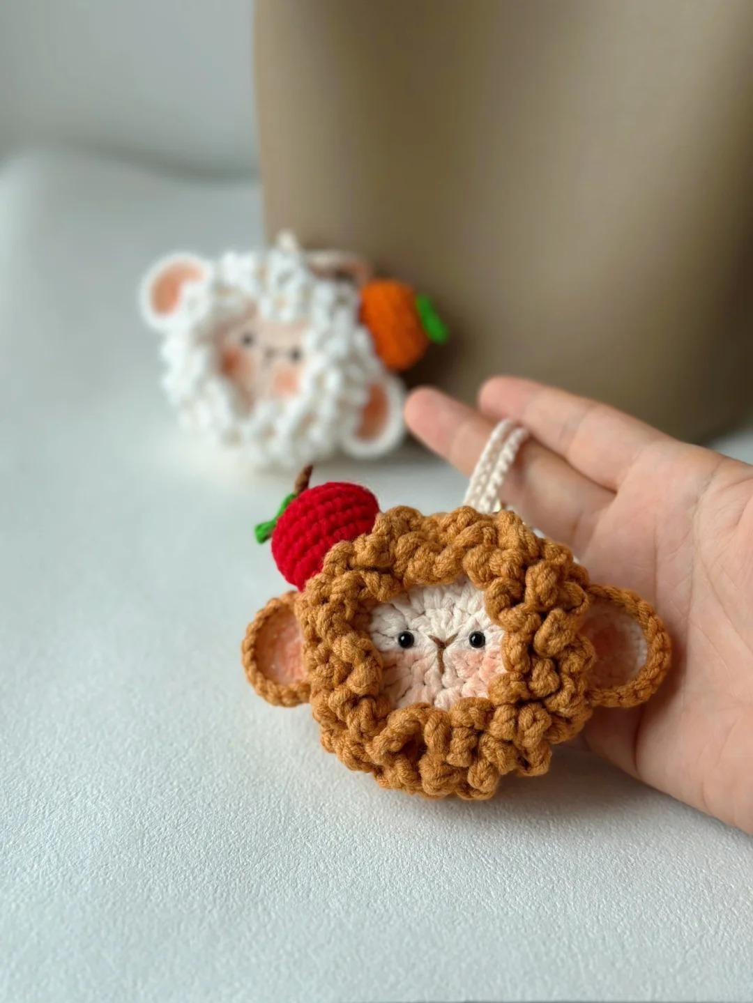 Sheep Bag Charm Crochet PDF Pattern, How to Crochet Face Sheep ...