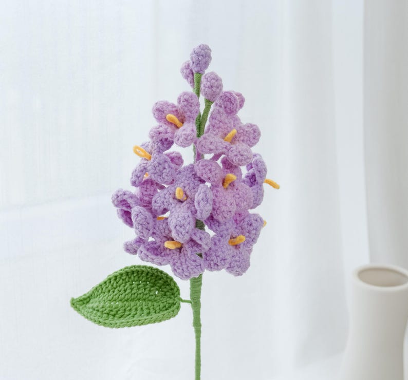 Lilac Branches Flower Crochet Pattern - How to Crochet Lilac Branches ...