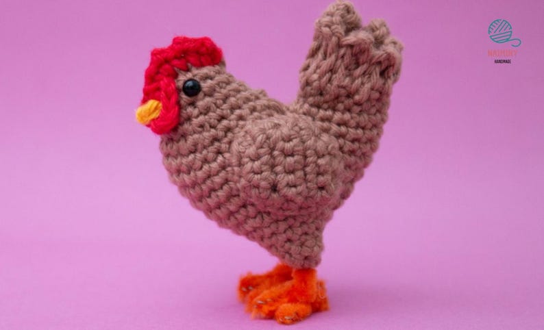 Mini Hen Crochet PDF Pattern Keychain, Hen Amigurumi Tutorial PDF in ...