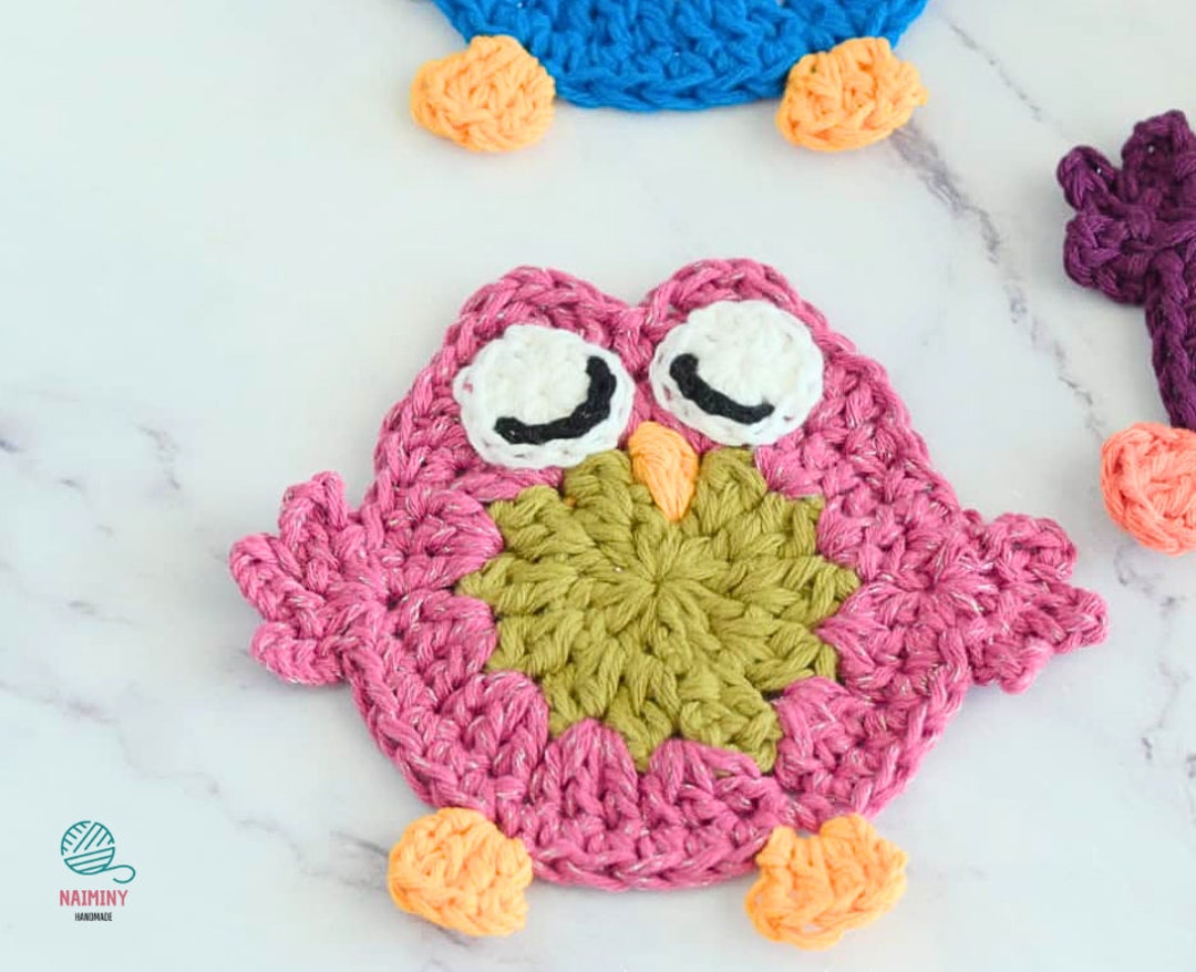 Owl Coaster Crochet Pattern, Cute Owl Design, Home Decor and Gift Ideas ...