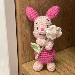 Pink Piglet Crochet Keychain Crochet Pattern, Amigurumi Piglet English ...