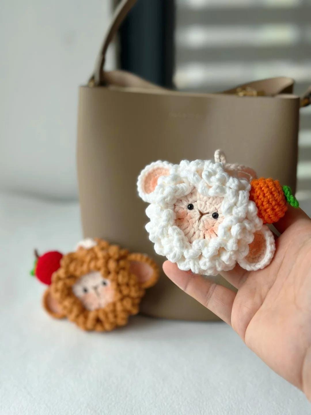 Sheep Bag Charm Crochet PDF Pattern, How to Crochet Face Sheep ...