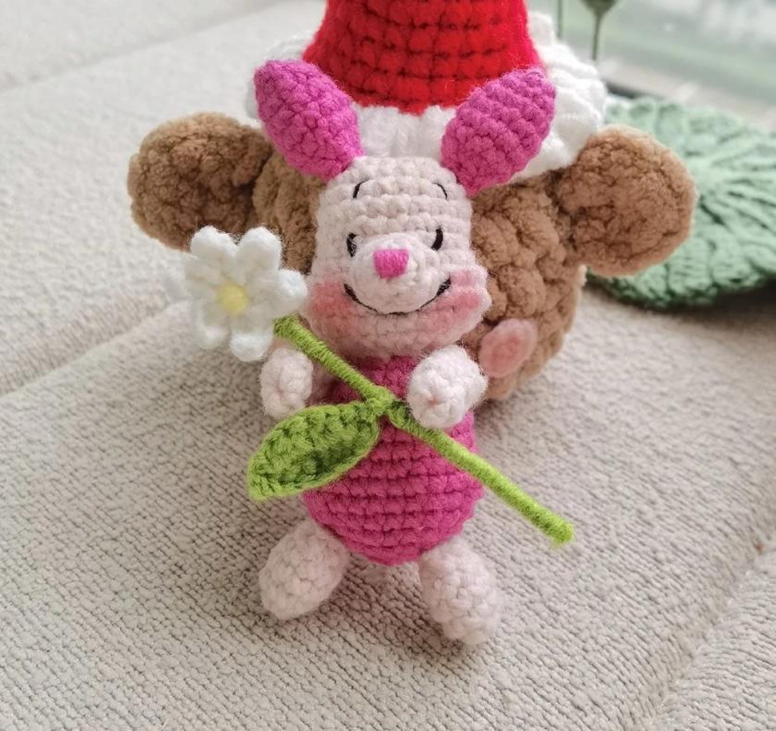 Pink Piglet Crochet Keychain Crochet Pattern, Amigurumi Piglet English ...