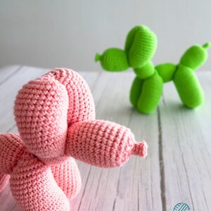 Crochet Pattern Balloon Dog, Balloon Dog Amigurumi, Crochet Balloon Dog ...