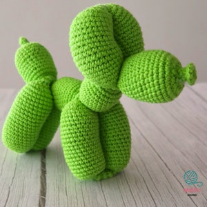 Crochet Pattern Balloon Dog, Balloon Dog Amigurumi, Crochet Balloon Dog ...