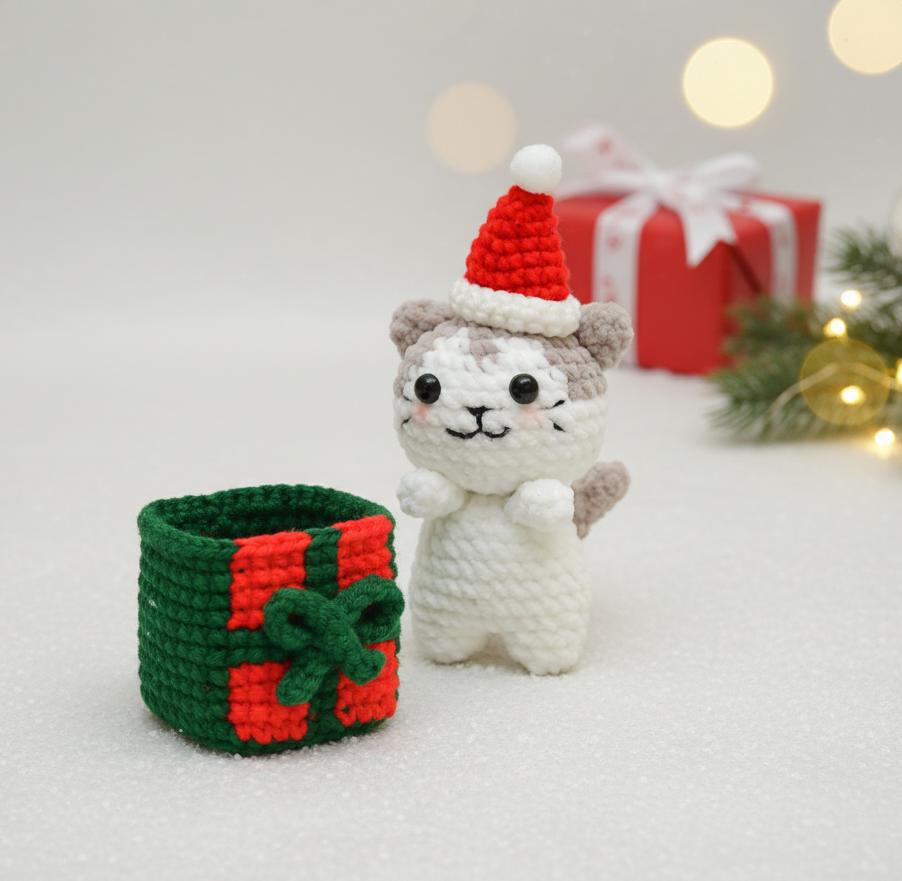Cat in Christmas Gift Box Crochet PDF Pattern - Christmas Tree ...