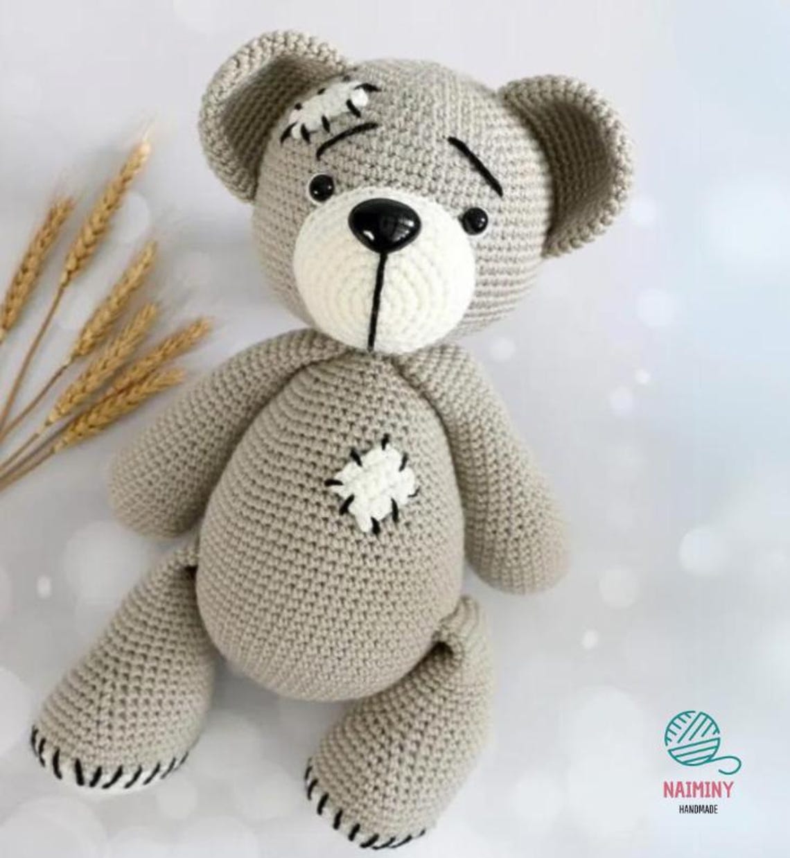 Crochet Teddy Bear Amigurumi Pattern PDF, Cute Teddy Bear Crochet ...