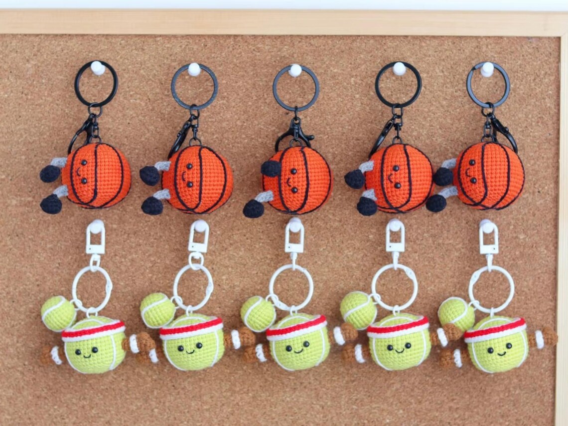 Crochet Mini Basketball Keychain PDF Pattern, Amigurumi Crochet Mini ...