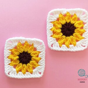 Easy Sunflower Square Crochet Pattern, Crochet Sunflower Pattern ...