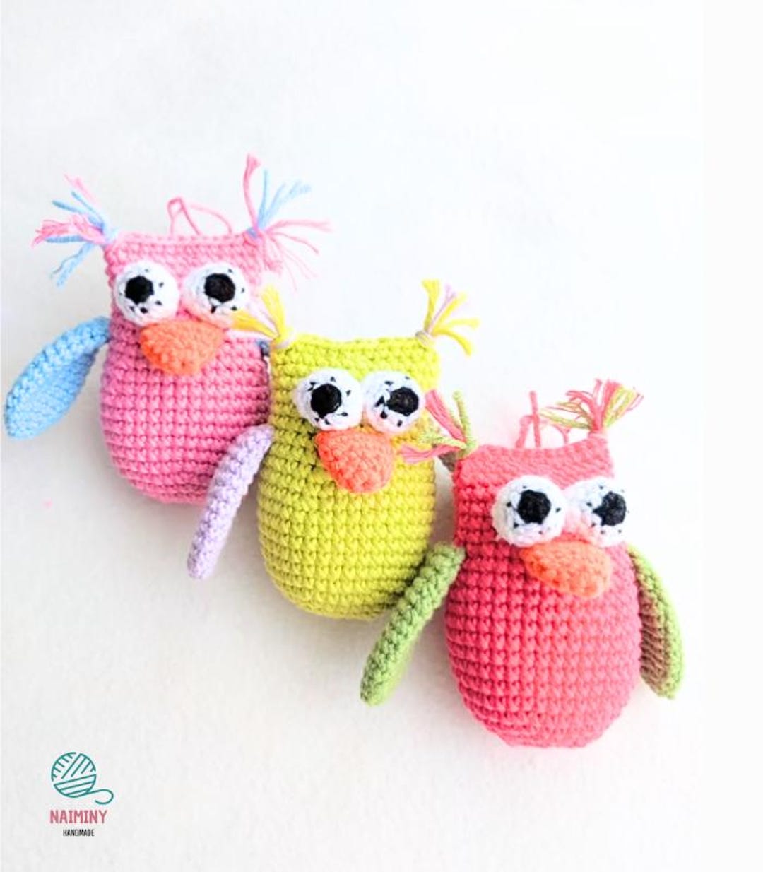 Little Owl Crochet Pattern PDF - Amigurumi Cute Owl Toy & Keychain DIY ...