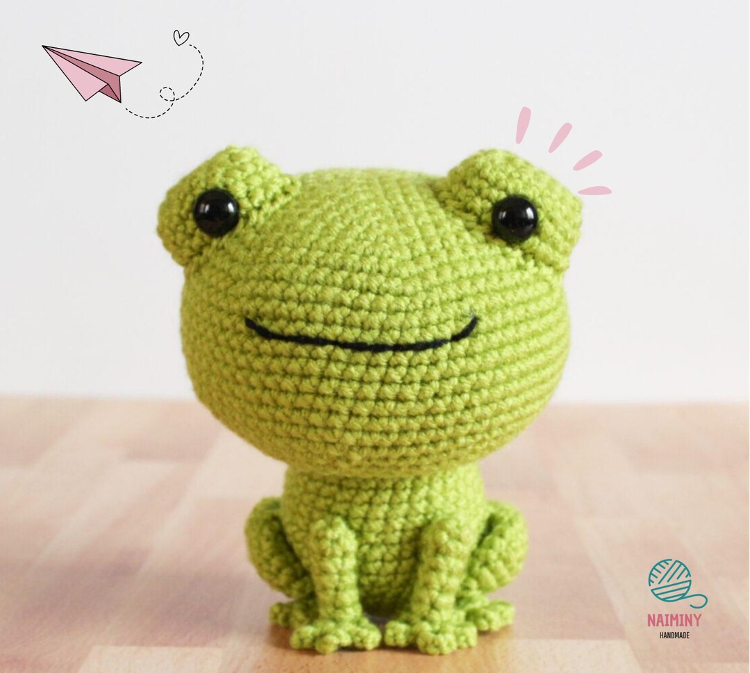 No Sew Frog Crochet Pattern, No Sew Amigurumi, Crochet Plushie Pattern ...