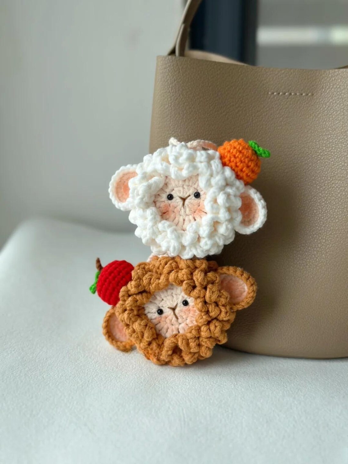 Sheep Bag Charm Crochet PDF Pattern, How to Crochet Face Sheep ...