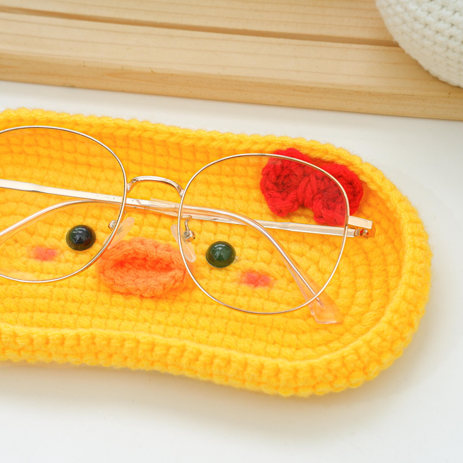 Duck Glass Holder Crochet Pattern, Easy Crochet Cute Eyeglass Holder ...